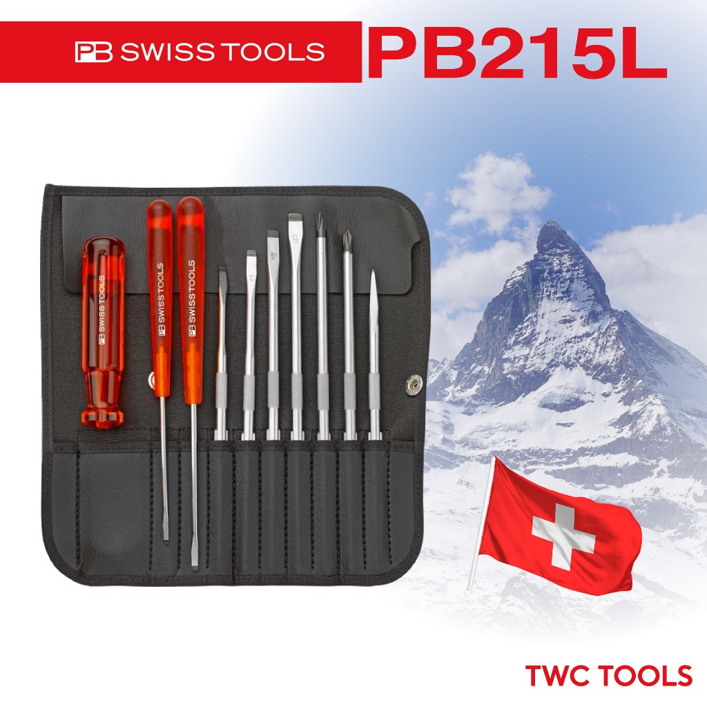 PB Swiss Tools ชุดไขควง ซองหนัง รุ่น PB 215L ไขควงซองหนัง 10 ตัวชุด Swiss Made PB215 | Shopee ...