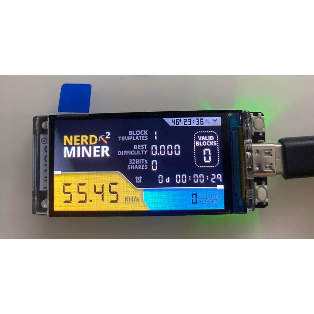 NERD MINER v2 Lilygo® T-display-s3 ESP32-S3 โมดูลบอร์ดทดลอง ไร้สาย ... NERD MINER v2 Lilygo® T-display-s3 ESP32-S3 โมดูลบอร์ดทดลอง ไร้สาย ...