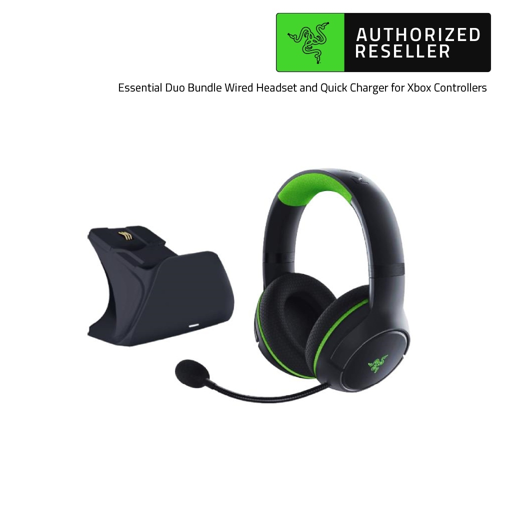Razer Essential Duo Bundle Wired Headset and Quick Charger for Xbox ...