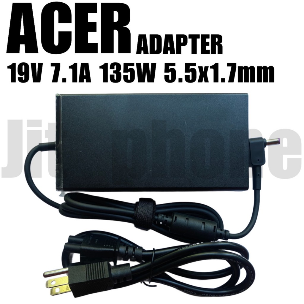 ใหม่ Adapter Acer 19V/7.1A 135W ขนาด 5.5*1.7mm หัวม่วง สายชาร์จแล็ปท็อป | Shopee Thailand