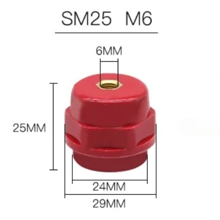 ลูกถ้วยฉนวนแดง ลูกถ้วยบัสบาร์ พร้อมน็อต SM-25 , SM-30 , SM-35 , SM-40 , SM-51 , SM-76 | Shopee ...