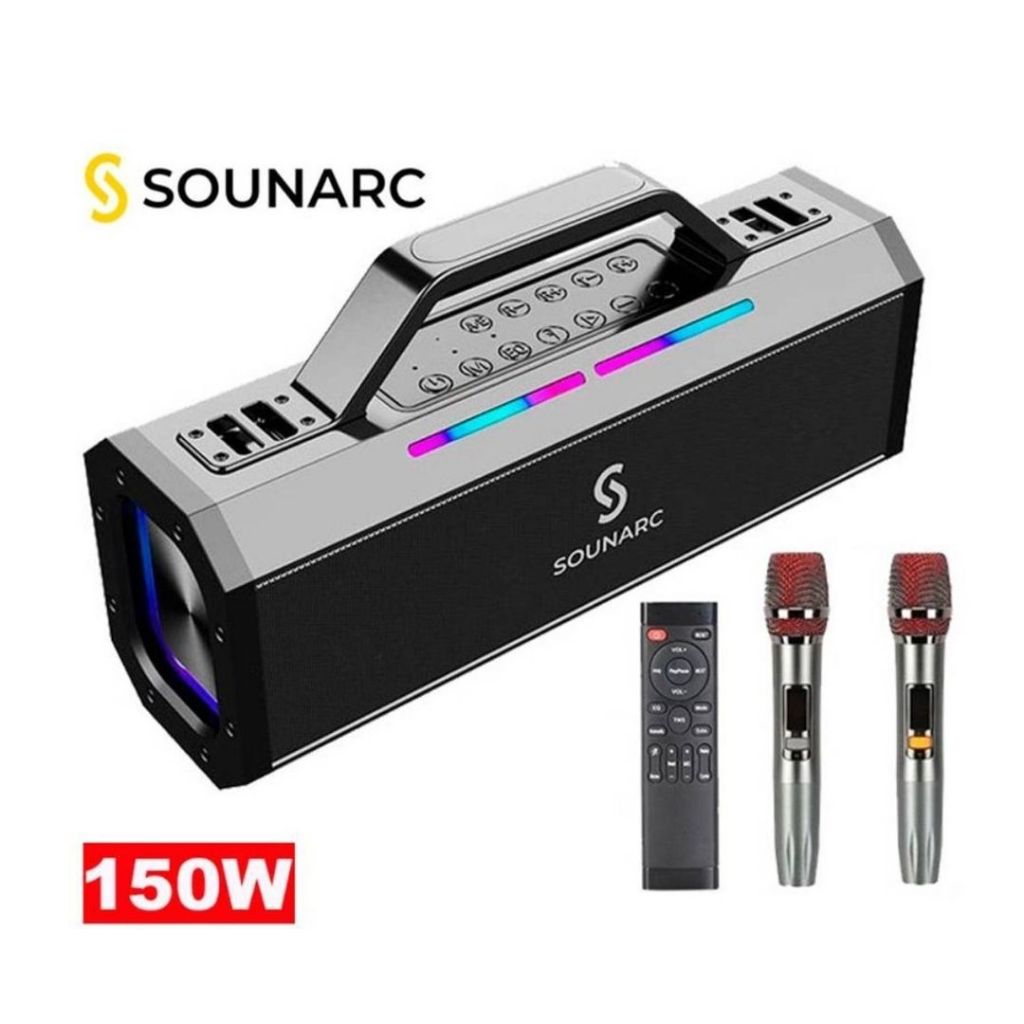Sounarc ⚡️FLASH SALE⚡️(ราคาพิเศษ) K1 Newๆๆ Powerful 150W Speaker With 2 Wireless Microphoner ...