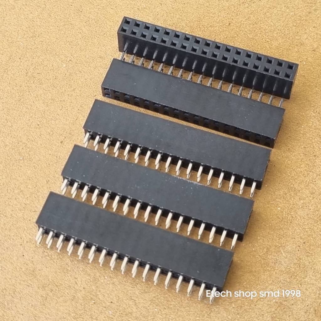 1x17 2x17 Pin 2.54mm Pin Square Female Pin Header Connector ซ็อกเก็ต ...