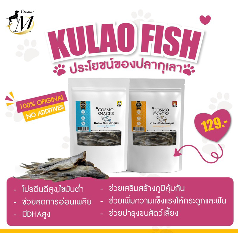 ขนมหมา ขนมแมว kulao Fish ปลากุเลาอบแห้ง | Shopee Thailand