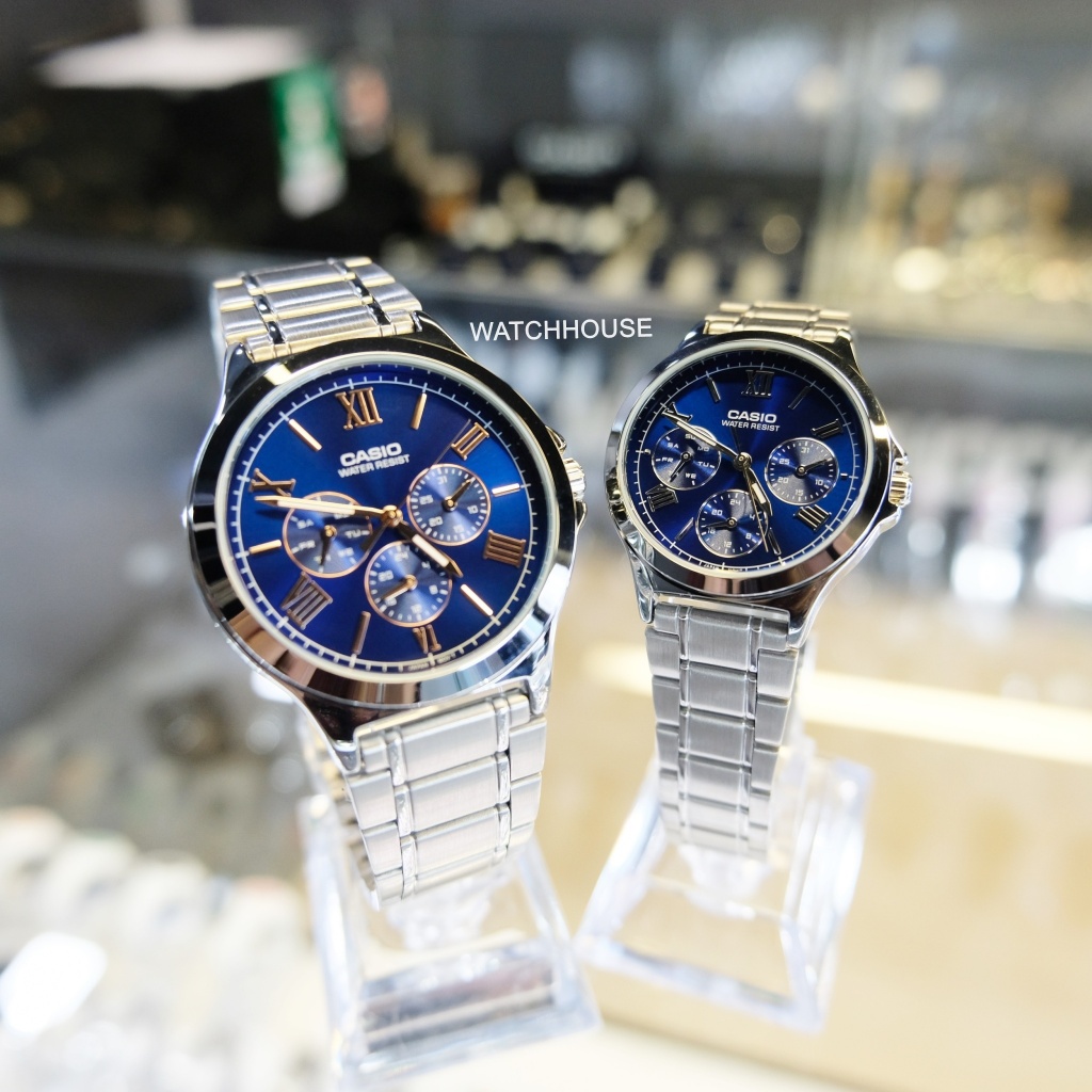 นาฬิกาคู่ Casio รุ่น MTP-V300D-2A,LTP-V300D-2A2 คาสิโอ | Shopee Thailand