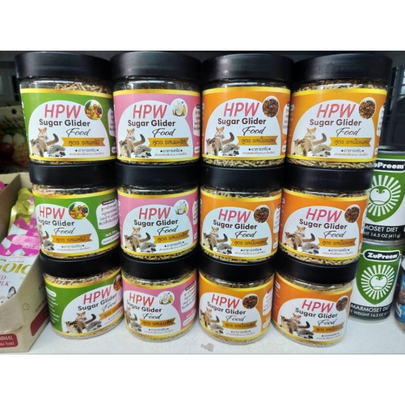 HPW Sugar Glider Food อาหารเม็ดสำเร็จรูปสูตรพิเศษ มี3รสชาติ อาหารสำหรับ ...