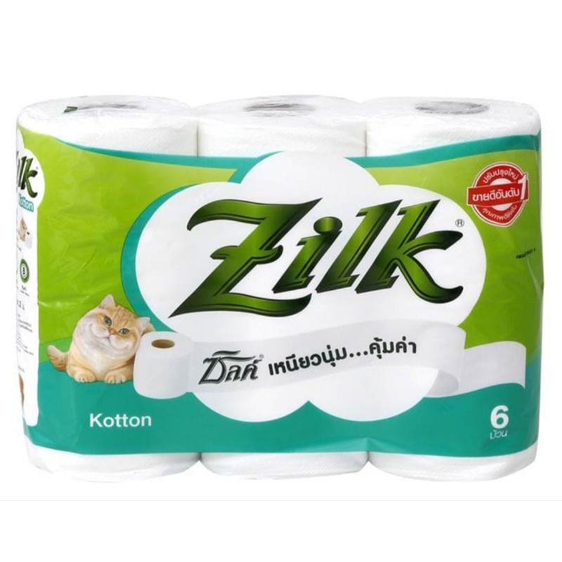 ซิลค์ คอตตอน กระดาษชำระ แพ็ค 6 ม้วน Zilk Kotton/ Tissues | Shopee Thailand