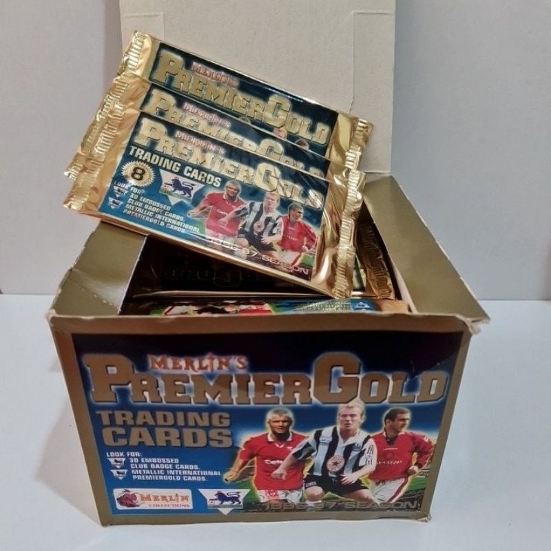 การ์ดฟุตบอลพรีเมียร์ลีก 1996-97 MERLINS PREMIER GOLD TRADING CARDS มือหนึ่งในซอง การ์ดฟุตบอลรุ่น ...