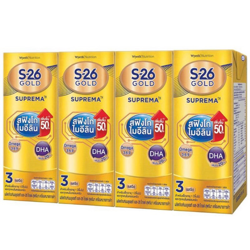 สูตรใหม่!! S26 ยูเอชที โกลด์ โปร กล่องทอง แพ๊ค 12 กล่อง UHT Gold Pro ...