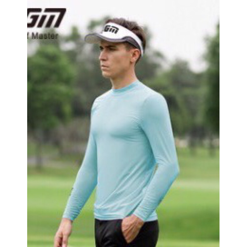 เสื้อยืดแขนยาวคอเต่า ผ้าไหมน้ำแข็งกันยูวี PGM UV protection shirt Body fit ระบายเหงื่อรัด ...