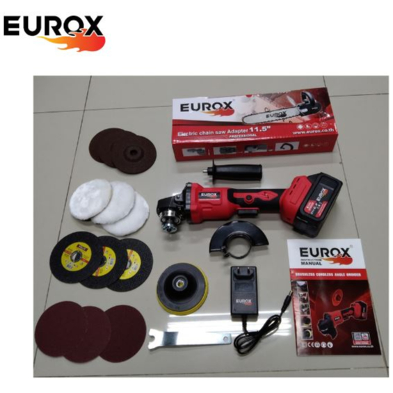 EUROX หินเจียร์ไร้สาย 21V (เอวตรง) กล่องชุด เครื่องเจียร์ เจียร์ไร้สาย | Shopee Thailand