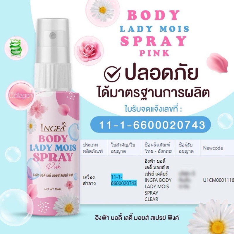 INGFA อิงฟ้า น้ำยาอนามัยล้างจุดซ่อนเร้น ผู้หญิง/ผู้ชาย / สเปรย์อิงฟ้า ขนาด 50 ml. | Shopee Thailand