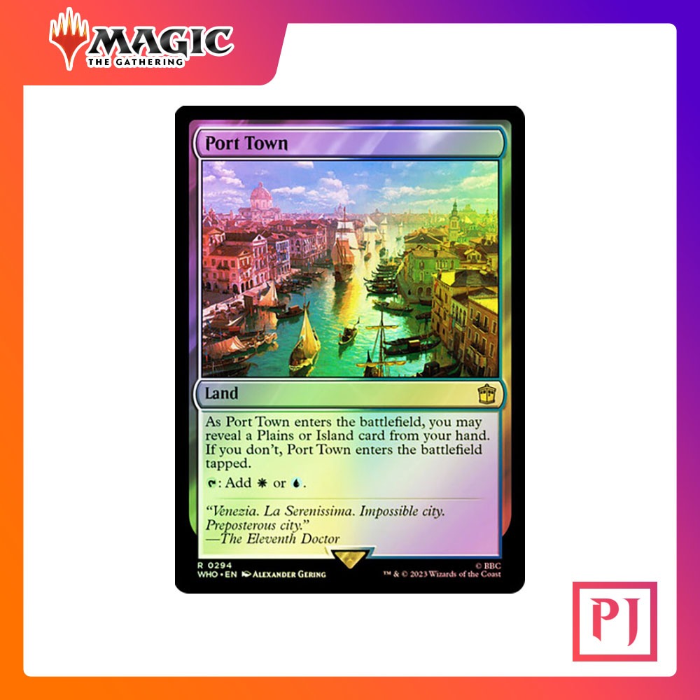 [MTG] Port Town [WHO] [LAND] [RARE] [FOIL] [ENG] (การ์ดเมจิค / Magic ...