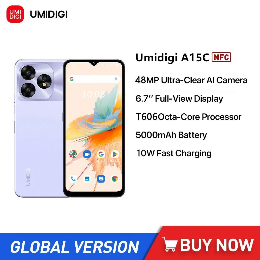 UMIDIGI A15C Smartphones 6.7Inch FHD Octa Core 8GB+256GB 4G Mobile ...