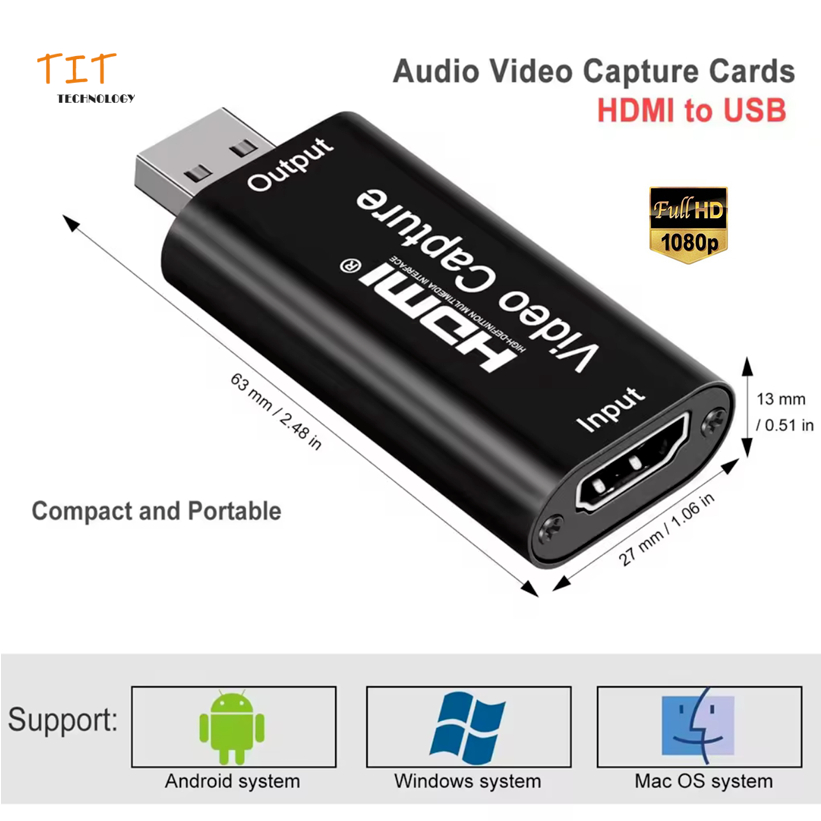 Video Capture Card การ์ดจับภาพวิดีโอเสียง 4K HDMI เป็น USB 2.0 FR PS4 ...