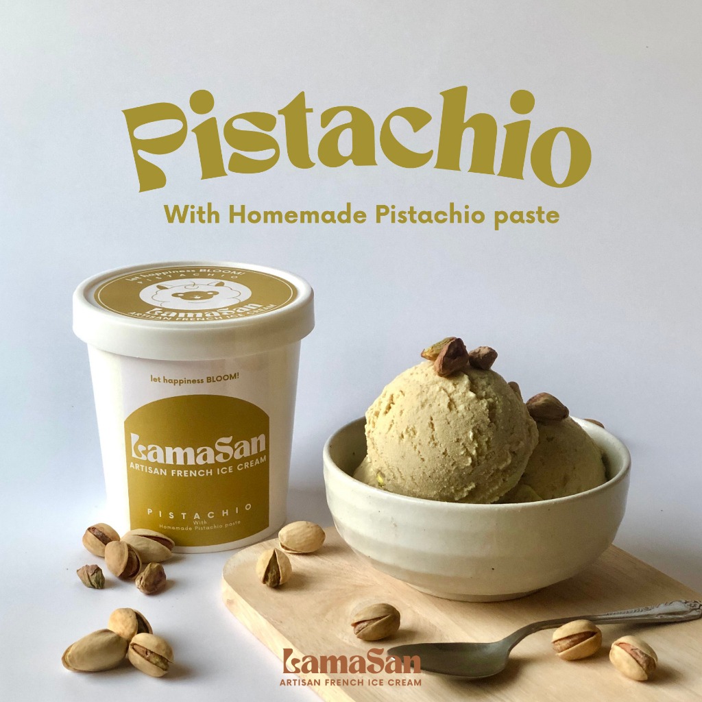 Pistachio ไอศกรีมพิสตาชิโอ้ - LamaSan Ice Cream | Shopee Thailand