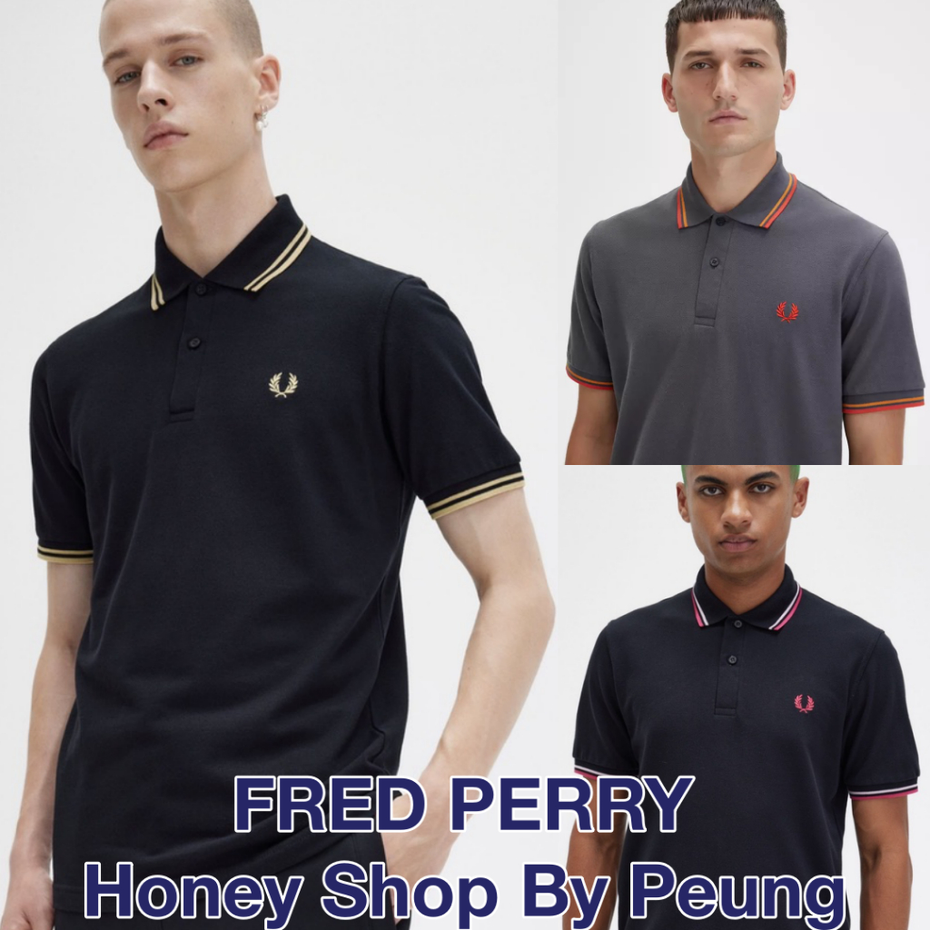 [เก็บโค้ดลด 30% ของแท้ พร้อมส่งในไทย] Fred Perry M12 The Original Twin Tipped Shirt (M12, Made ...