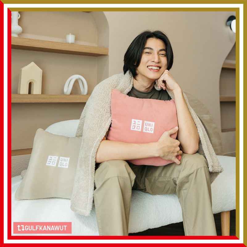 [พร้อมส่ง] ของใหม่ หมอนผ้าห่ม Uniqlo จากงาน Arigato Gift สีครีม ...