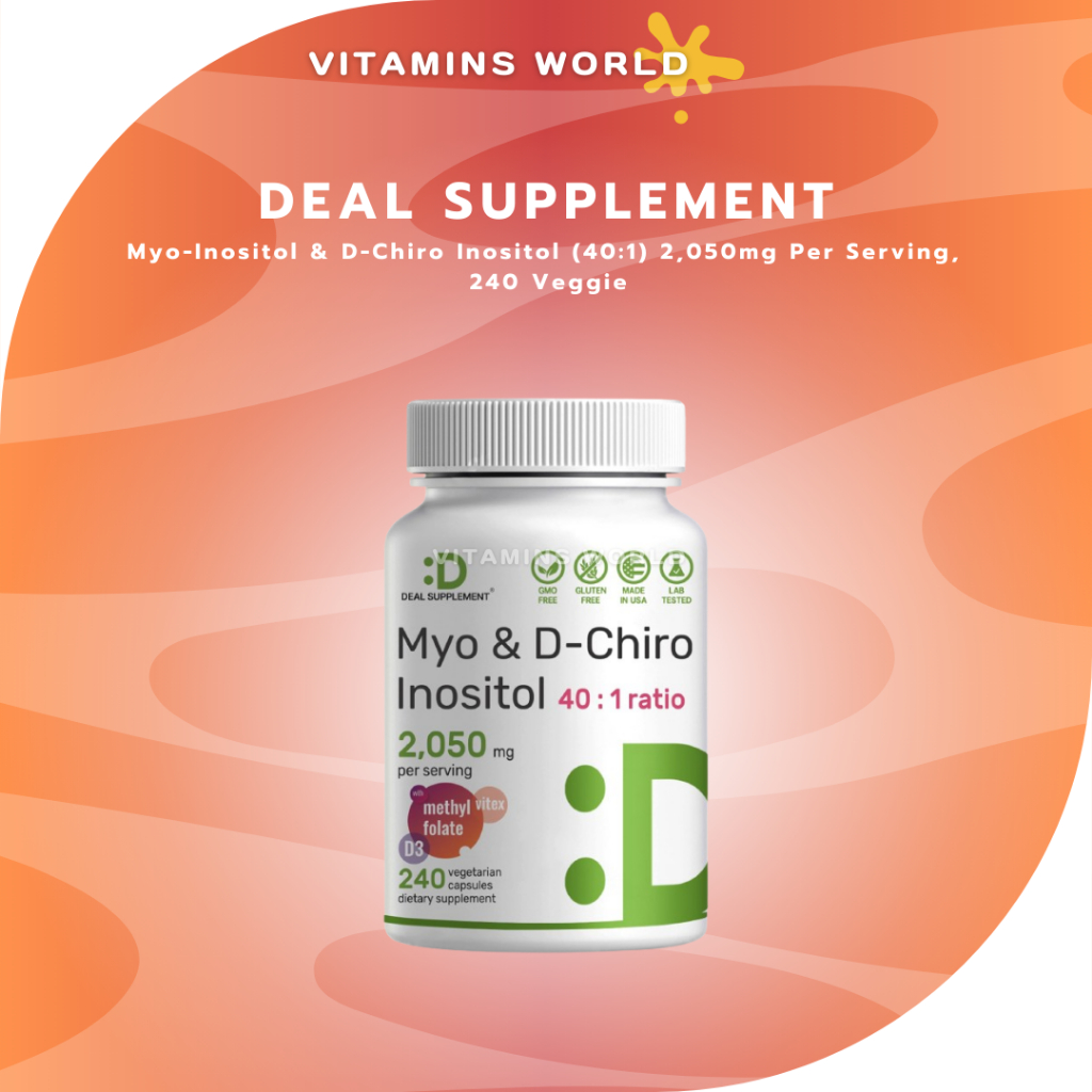 DEAL SUPPLEMENT Myo-Inositol & D-Chiro Inositol (40:1) 2,050mg Per ...