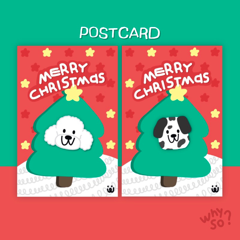 Why so? Christmas Postcard โปสการ์ดคริสมาสต์ ขนาด 4*6 นิ้ว สำหรับให้ ...