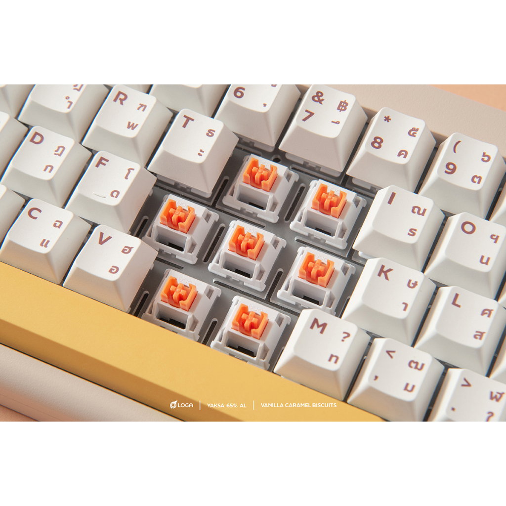 LOGA YAKSA 65AL : Vanilla caramel biscuit wireless mechanical keyboard ...
