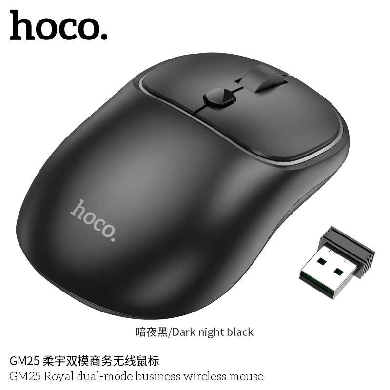 Hoco GM25 เมาส์ไร้สาย เมาส์บลูทูธ สีพาสเทล ออกแบบตามหลักสรีรศาสตร์1600dpi 4ปุ่ม สำหรับ ...