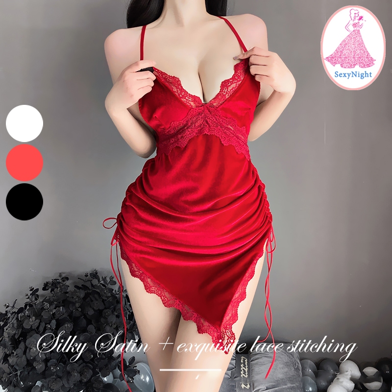 SexyNight🌸🌸นางสาวกำมะหยี่สีทองชุดนอนแบบเซ็กซี่ 🌸🌸ชุดนอนยั่วๆผัว🌸🌸พร้อมส่ง（H9085） | Shopee Thailand