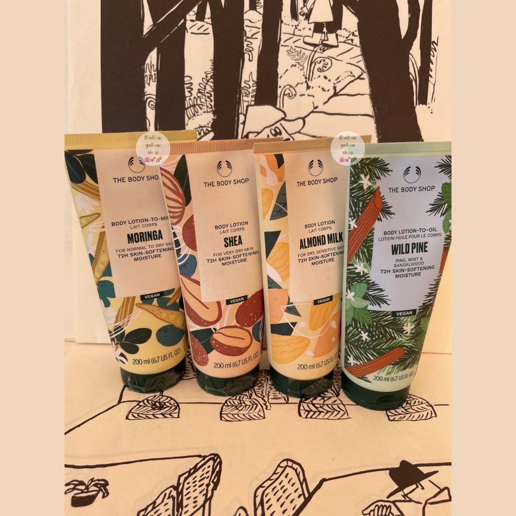THE BODY SHOP SHEA / ALMOND MILK / MORINGA / WILD PINE BODY LOTION ...