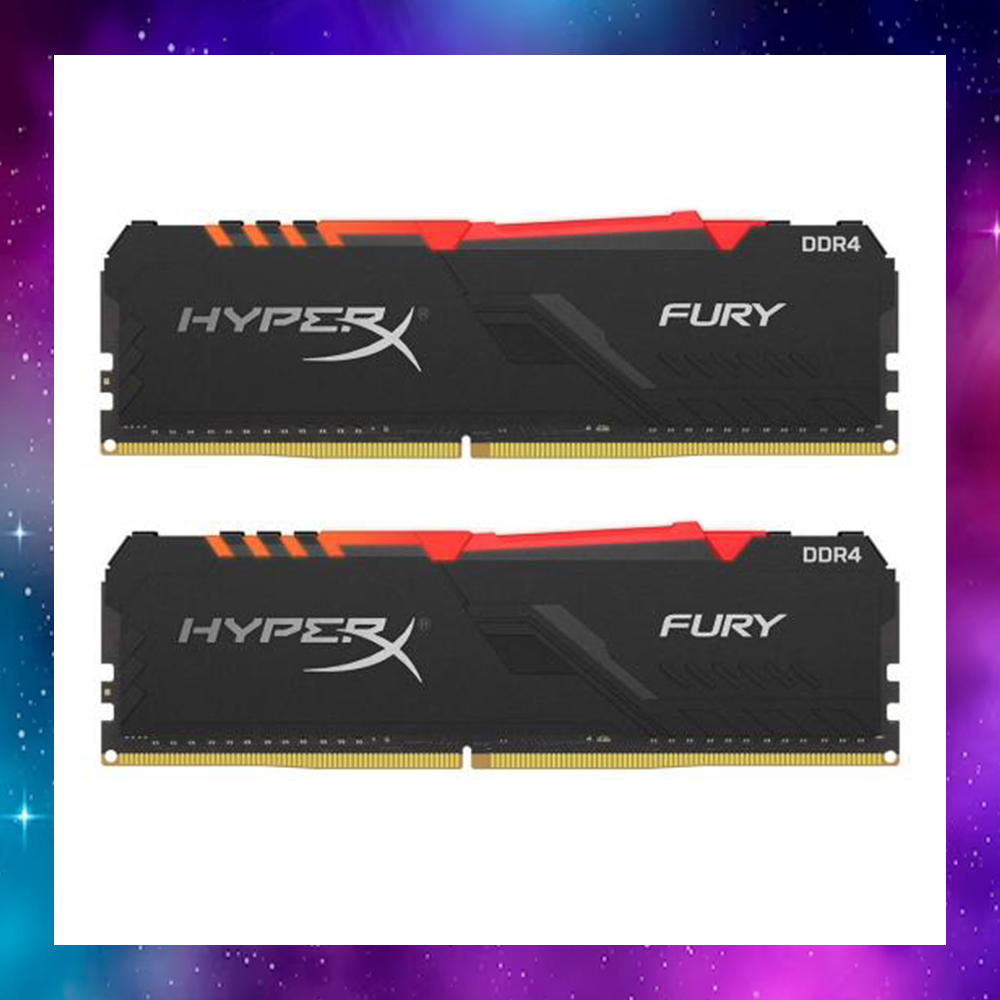 16GB (8GBx2) DDR4 3200MHz RAM (หน่วยความจำ) KINGSTON HyperX FURY RGB (HX432C16FB3AK2/16) ประกัน ...