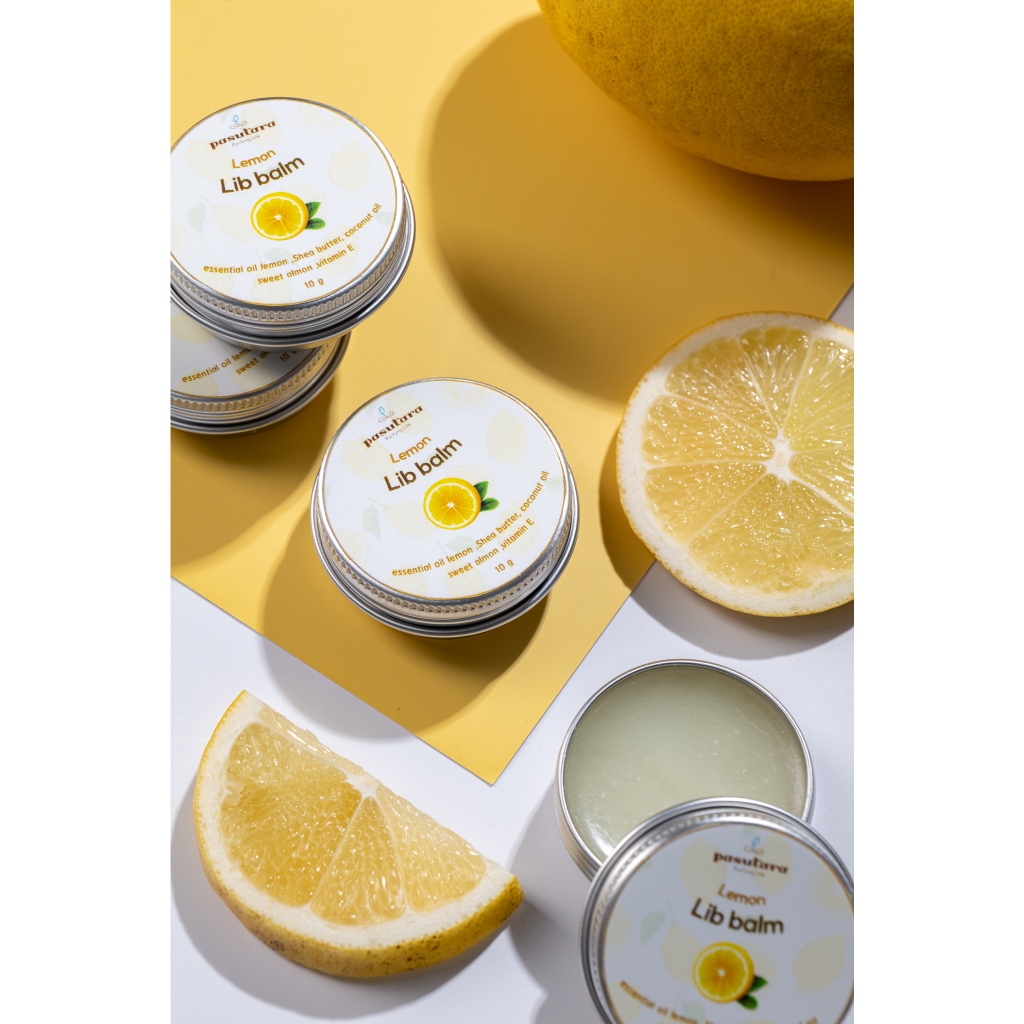 Lemon Lib Balm 10 g ลิปบาล์ม เลมอน ปากชุ่มชื่น ไม่ใส่น้ำหอม essential ...