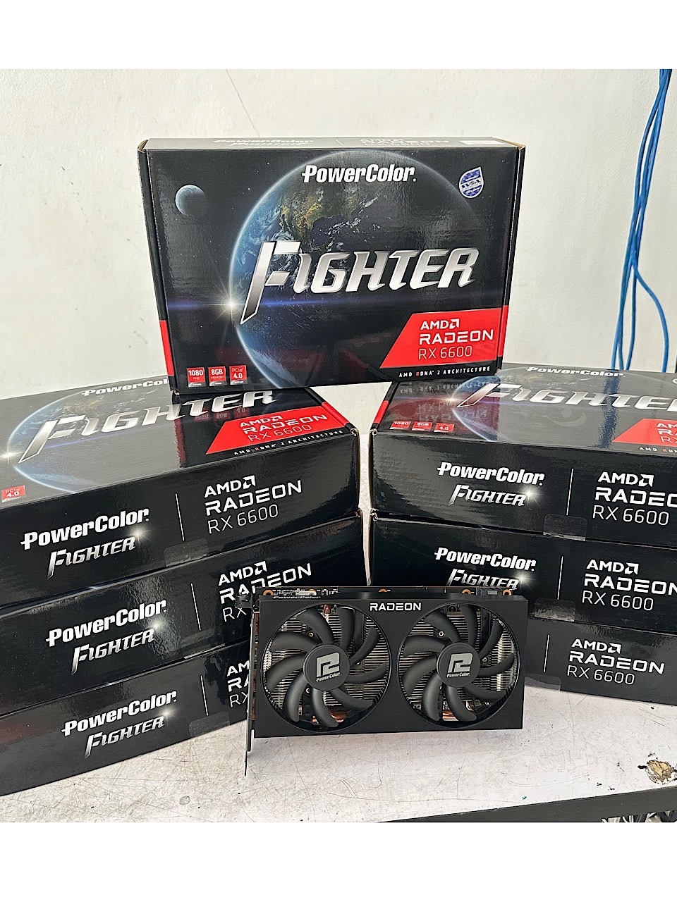 การ์ดจอ VGA POWERCOLOR RX 6600 FIGHTER 8GB GDDR6 สินค้ามือสอง มีกล่อง ...