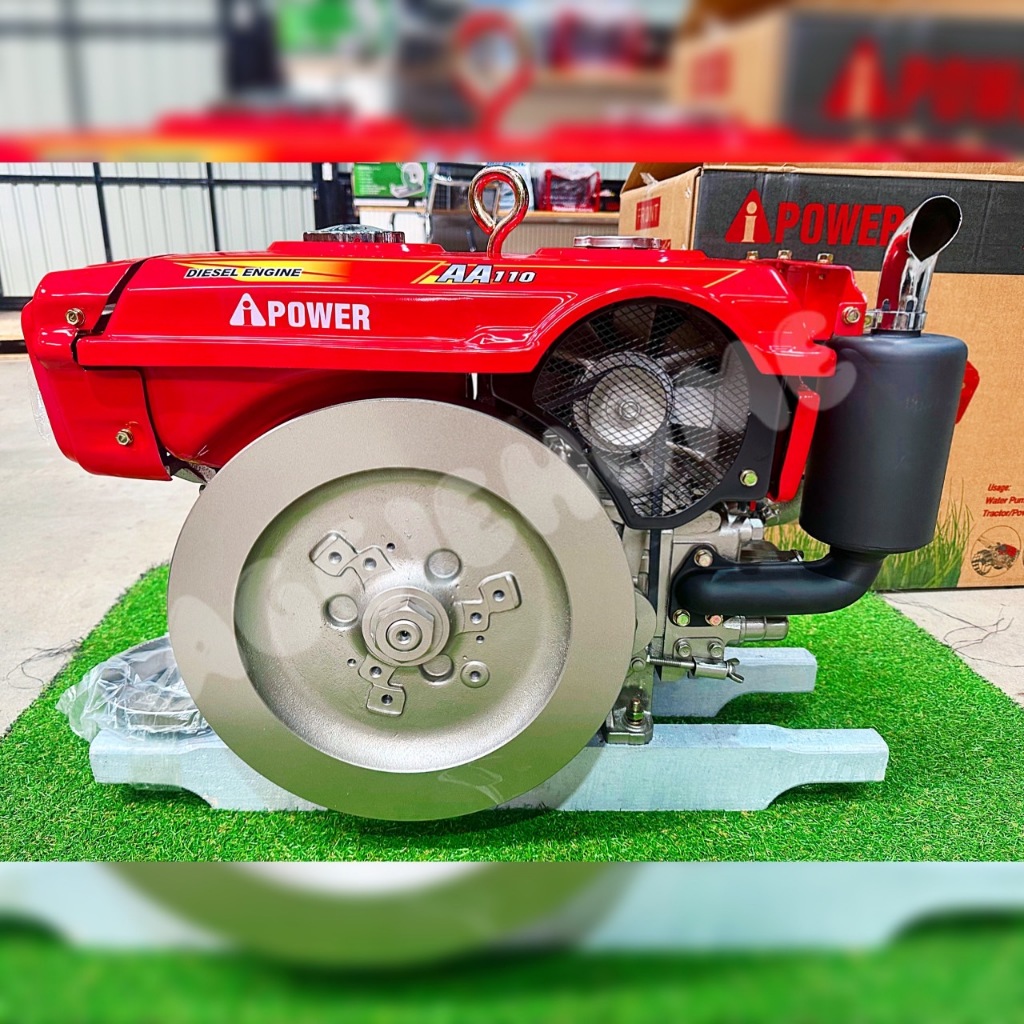 AI-POWER เครื่องยนต์ รุ่น AA110 (มือหมุน) 11 HP เครื่องยนต์ 4จังหวะ DIESEL ENGINE แบบนอน รถไถ ...