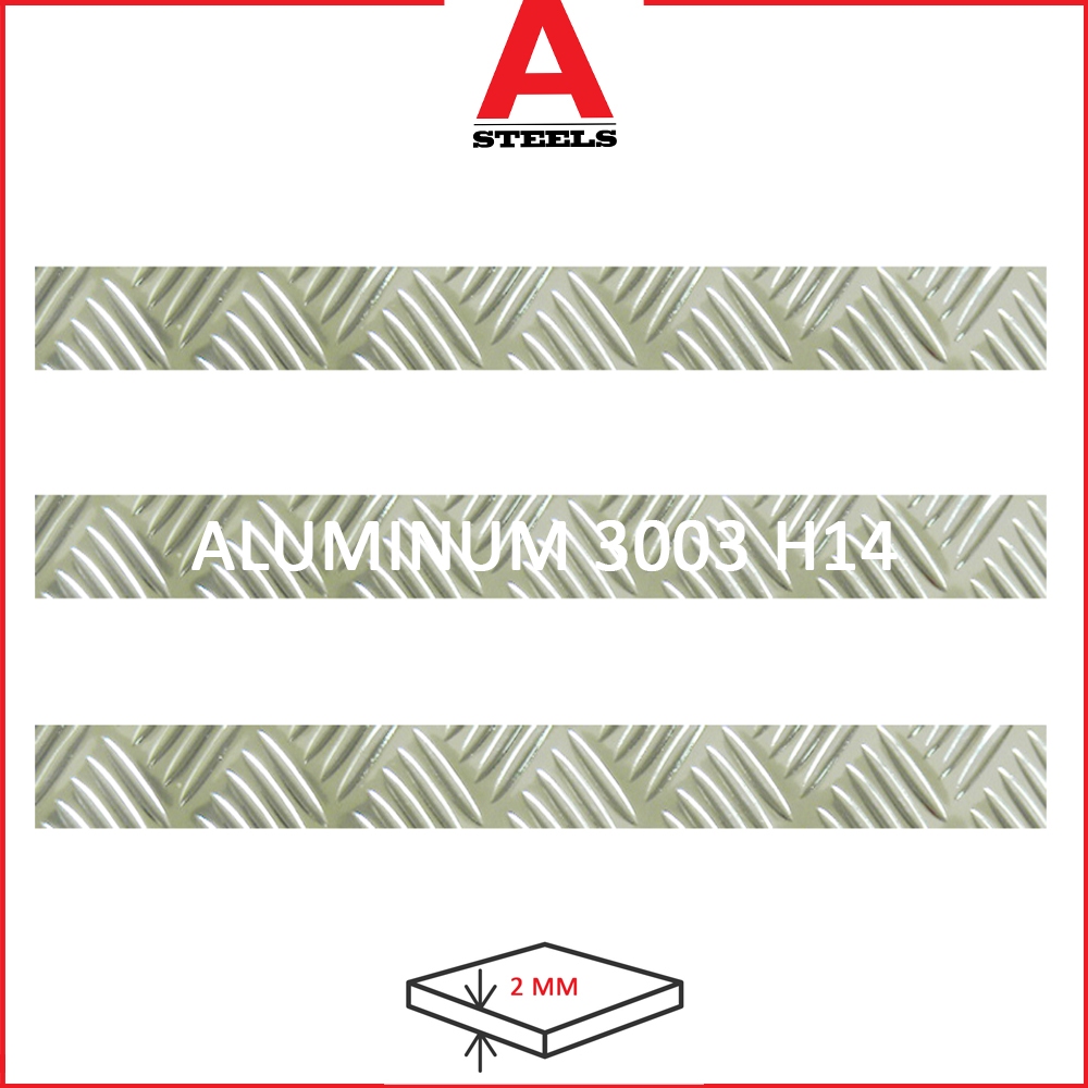 แผ่นอลูมิเนียม ลายตาหมากรุก(สามแถวยาว) 4x140-4x240ซม. หนา 2 มม ...