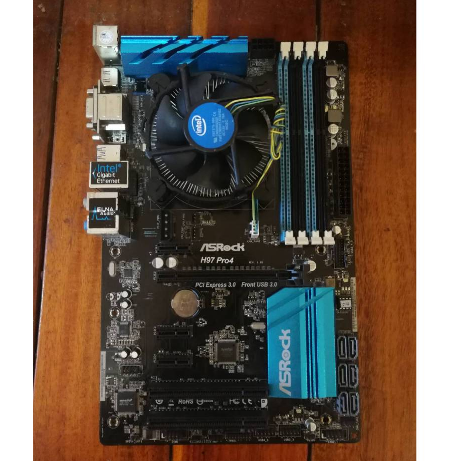 เมนบอร์ดพร้อม CPU Core i3-4130 + Mainboard ASROCK H97 PRO4 (LGA1150 ...