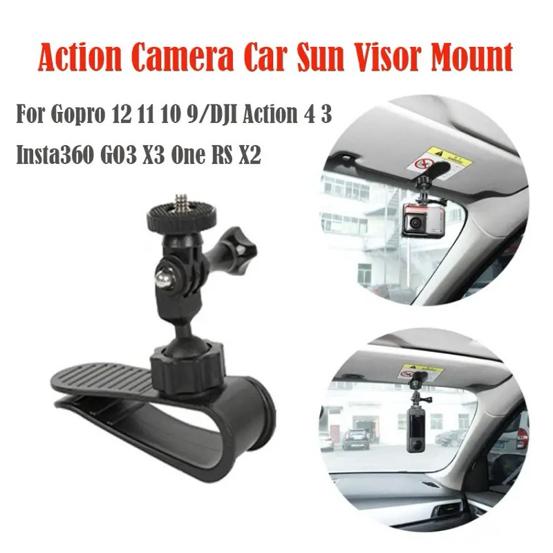 Action Camera Car Sun Visor Mount For Gopro 12 11 9 DJI Action 4 ...