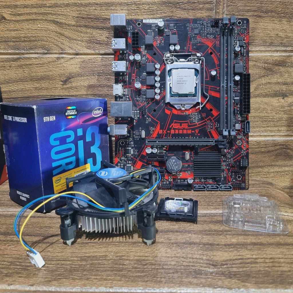 CPU (ซีพียู) INTEL CORE I3 9100F 3.6 GHz + MAINBOARD (เมนบอร์ด) ASUS EX B365M -V (LGA 1151) มือ2 ...