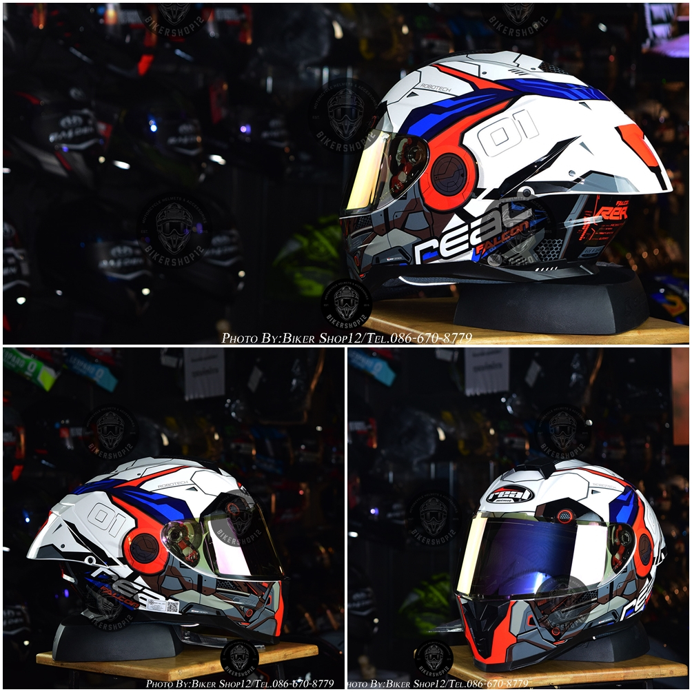 หมวกกันน็อค REAL FALCON ROBOTECH | Shopee Thailand