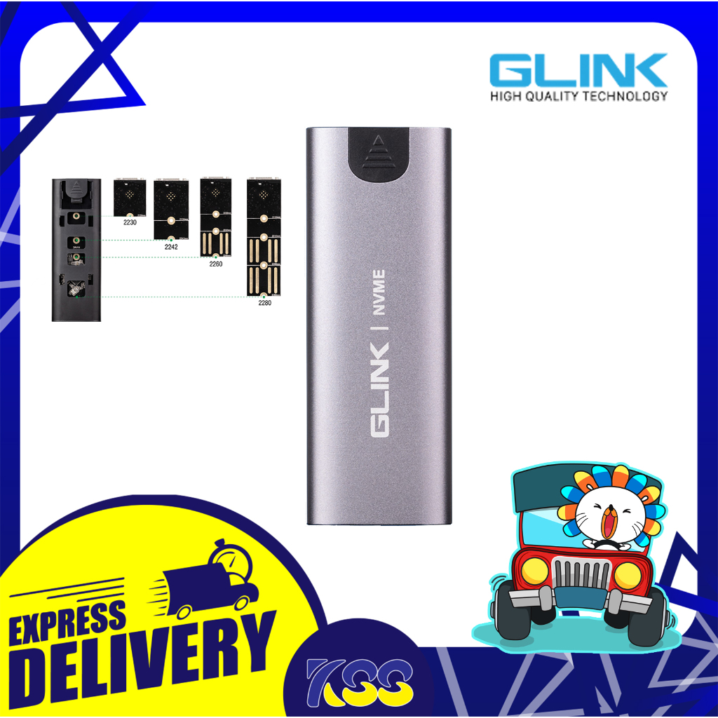 กล่องใส่SSD GLINK M.2 NVME EXTERNAL TYPE-C PORTABLE METAL HOUSING GHD ...