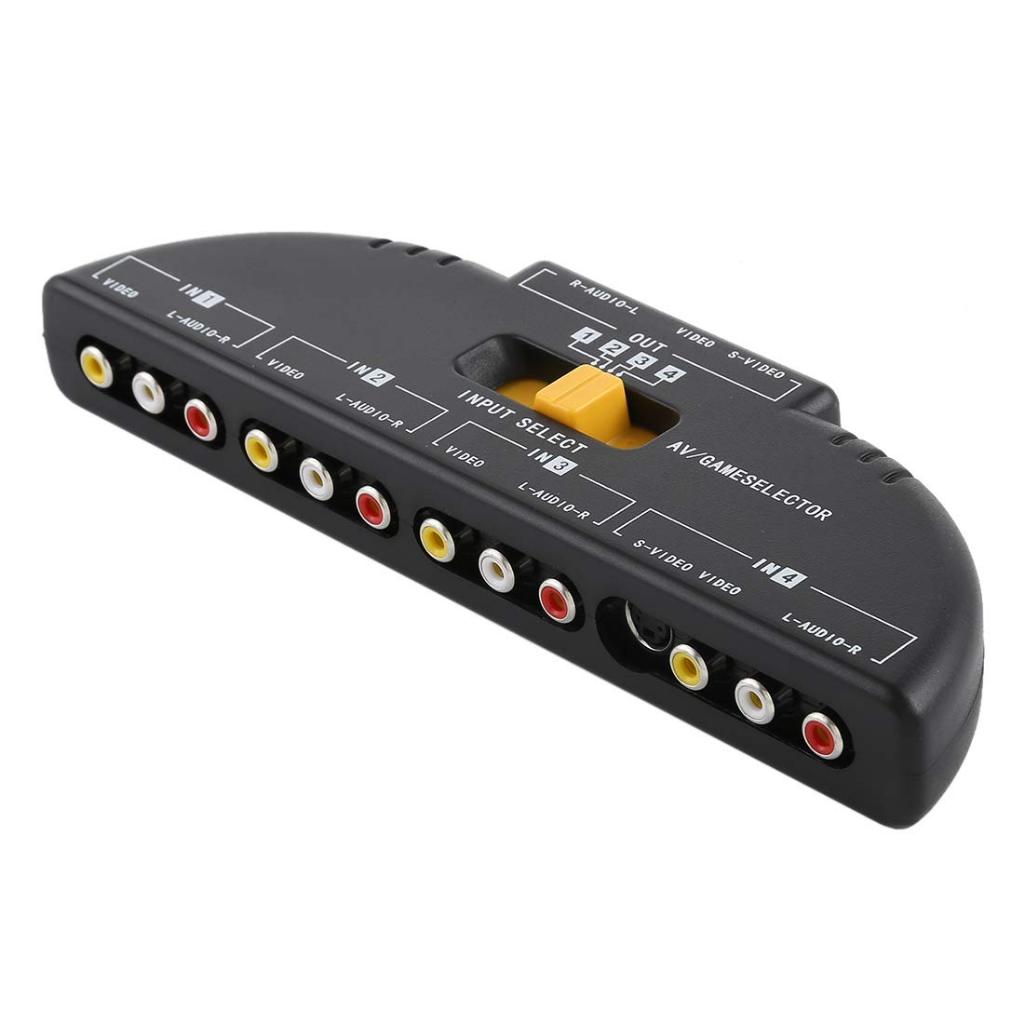 AV4-SVIDEO 4 to 1 Multi-Source Audio Video AV Signal Switcher | Shopee ...