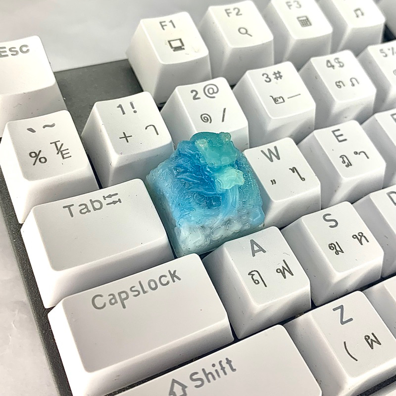 🐉คีย์แคป หยกมังกร เสริมสิริมงคล dragon jade Keycapsคีย์บอร์ดเกมมิ่ง ...