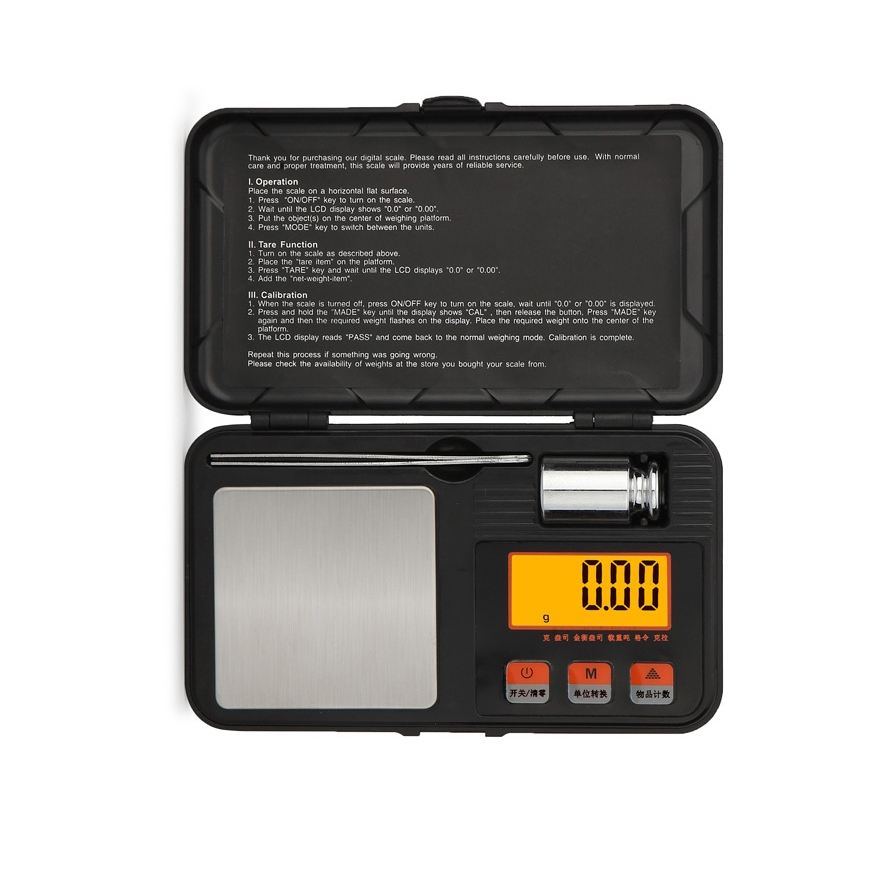 Digital Jewelry Scale 200g 0.01g Pocket Scales with 50g Calibration ...
