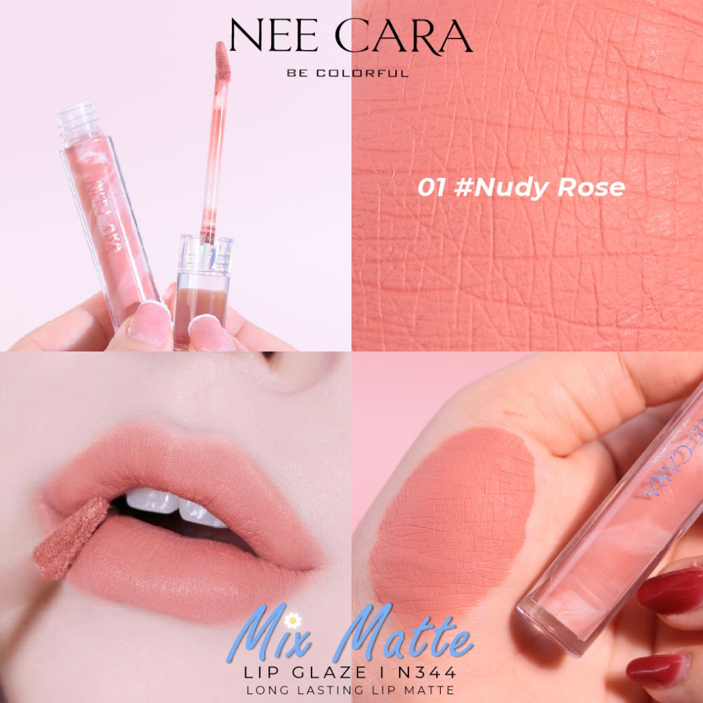 NEE CARA นีคาร่า ลิปแมต ลิปเกรซ MIX MATTE LIP GLAZE | N344 | Shopee ...