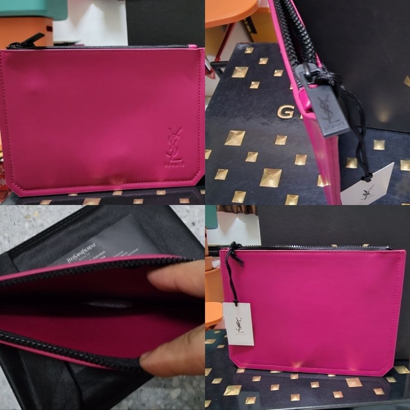 กระเป๋า YSL Trousse plate fuchsia | Shopee Thailand