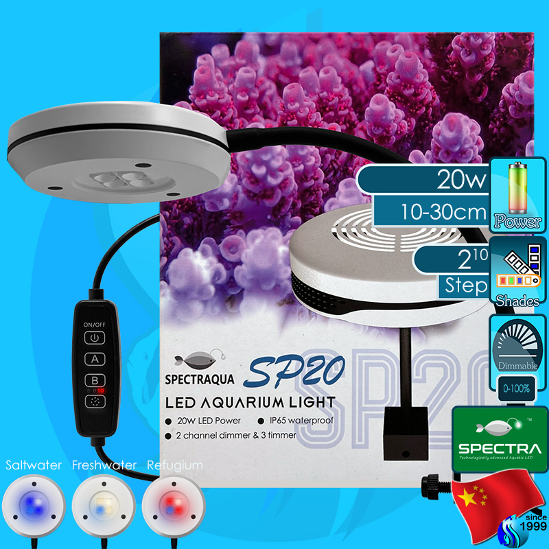 Spectra Pico LED SP20 20w Saltwater Freshwater Refugium Aqua light lamp โคมไฟตู้ปลา ไม้น้ำ ตู้ ...