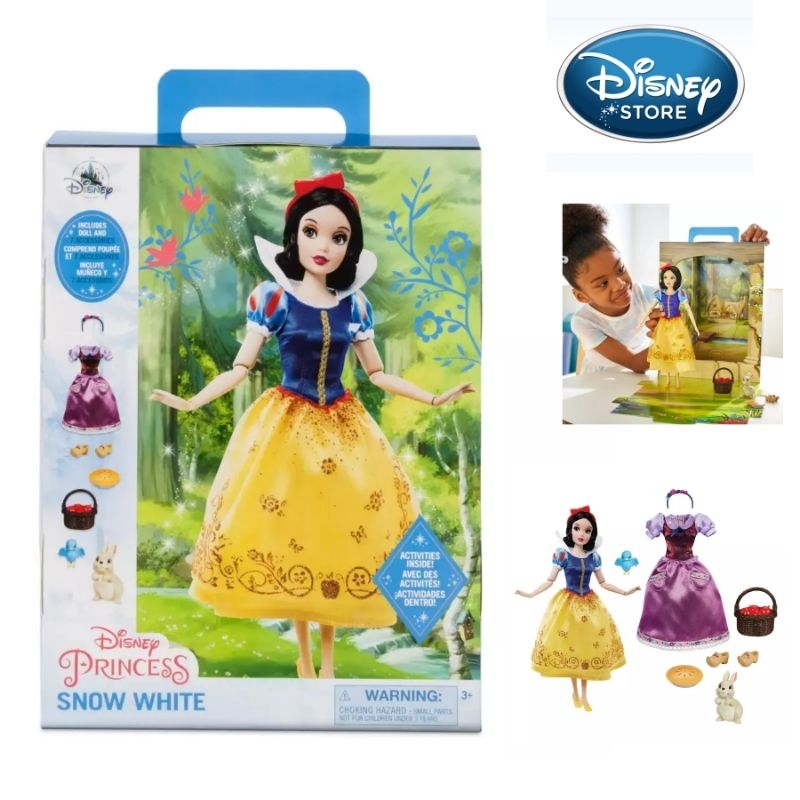 ตุ๊กตาสโนไวท์ งานแท้ : Disney store Snow White Classic Doll Story Set ...