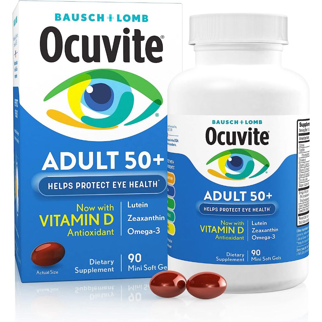 [ของแท้ 100%] OCUVITE ADULT 50+ LUTEIN ZEAXANTHIN OMEGA-3 EYE VITAMIN ...
