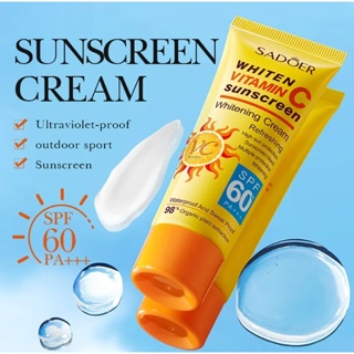 ครีมกันแดด กันแดด SADOER VC Sunscreen SPF60+pa+++ UV ซึมไว ไม่มัน ไม่อุดตัน สำหรับผิวแพ้ง่าย 40 ...