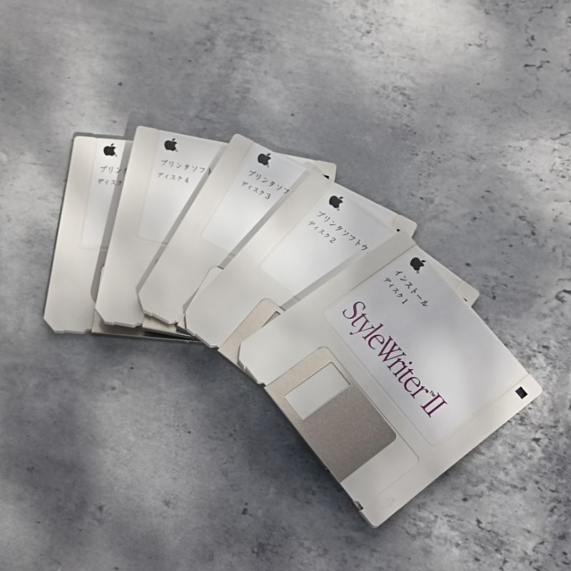 !!ตีเสีย Apple >> แผ่น Diskette Driver StyleWriter II 5 แผ่น แผ่นสวย สี ...