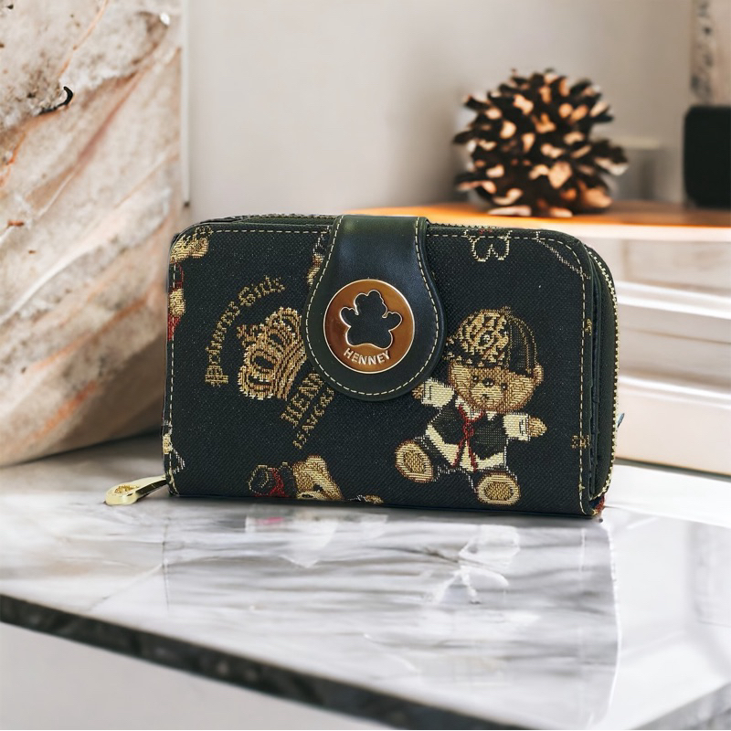 Henneybear - HW-111 ลายคราวแบร์ กระเป๋าสตางค์ กระเป๋าสตางค์ใบกลาง ทรง ...