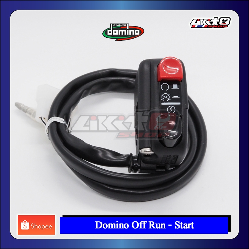 domino สวิตช์ Off run start แบบปุ่มกดสตาร์ท สีดำ แท้100% | Shopee Thailand